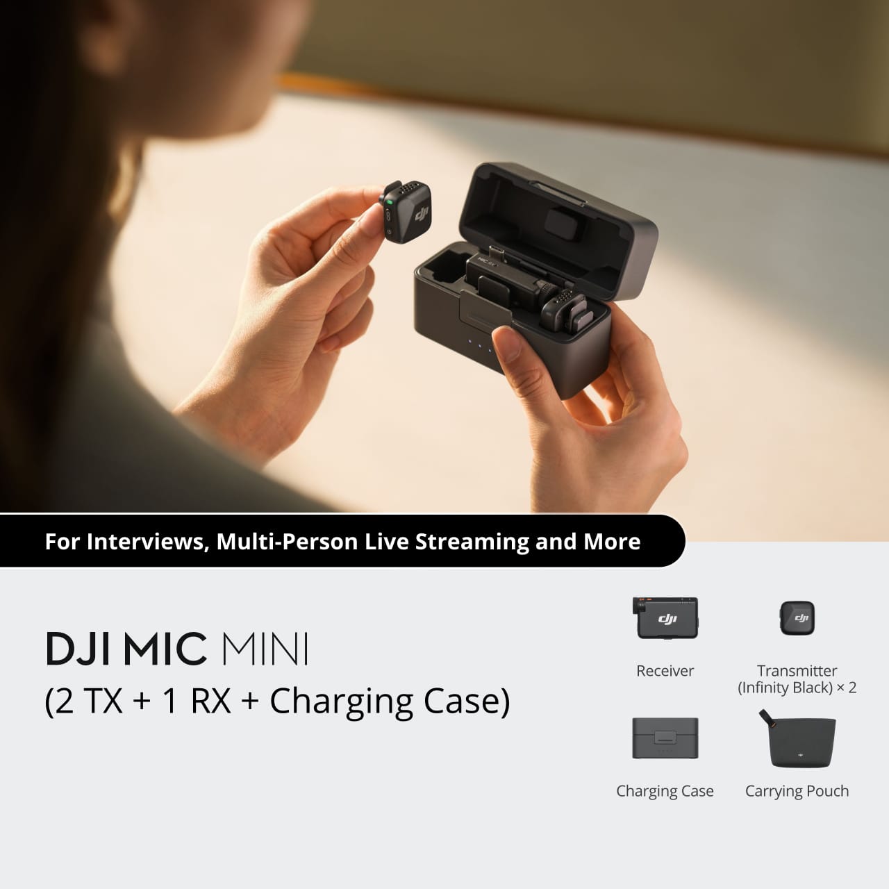 DJI Mic Mini (2 TX + 1 RX + Charging Case) - Drone Place